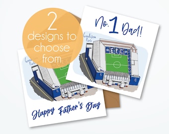 Everton FC Birthday Card - Goodison Park Birthday Card - Stadium Map ...