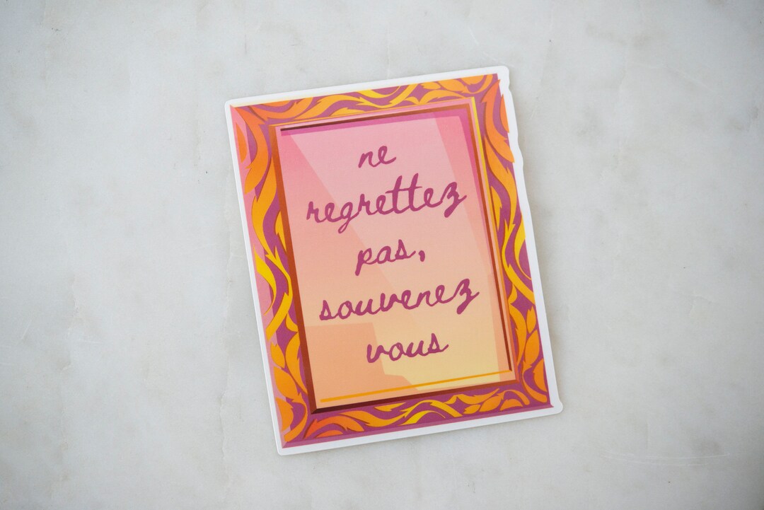 Portrait of a Lady on Fire Sticker - "don't Regret, Remember" - Etsy
