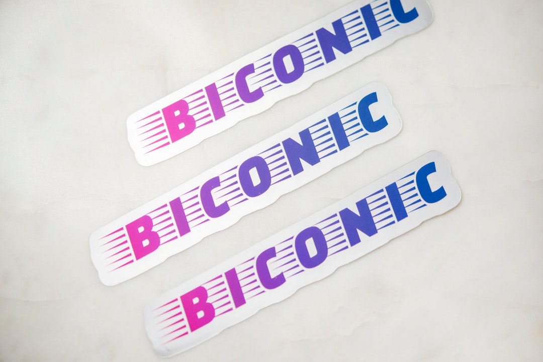 Biconic! Sticker - Bisexual Woman Man - Bionic Man - for Queer Bi Individuals - Iconic - 5-inch ...