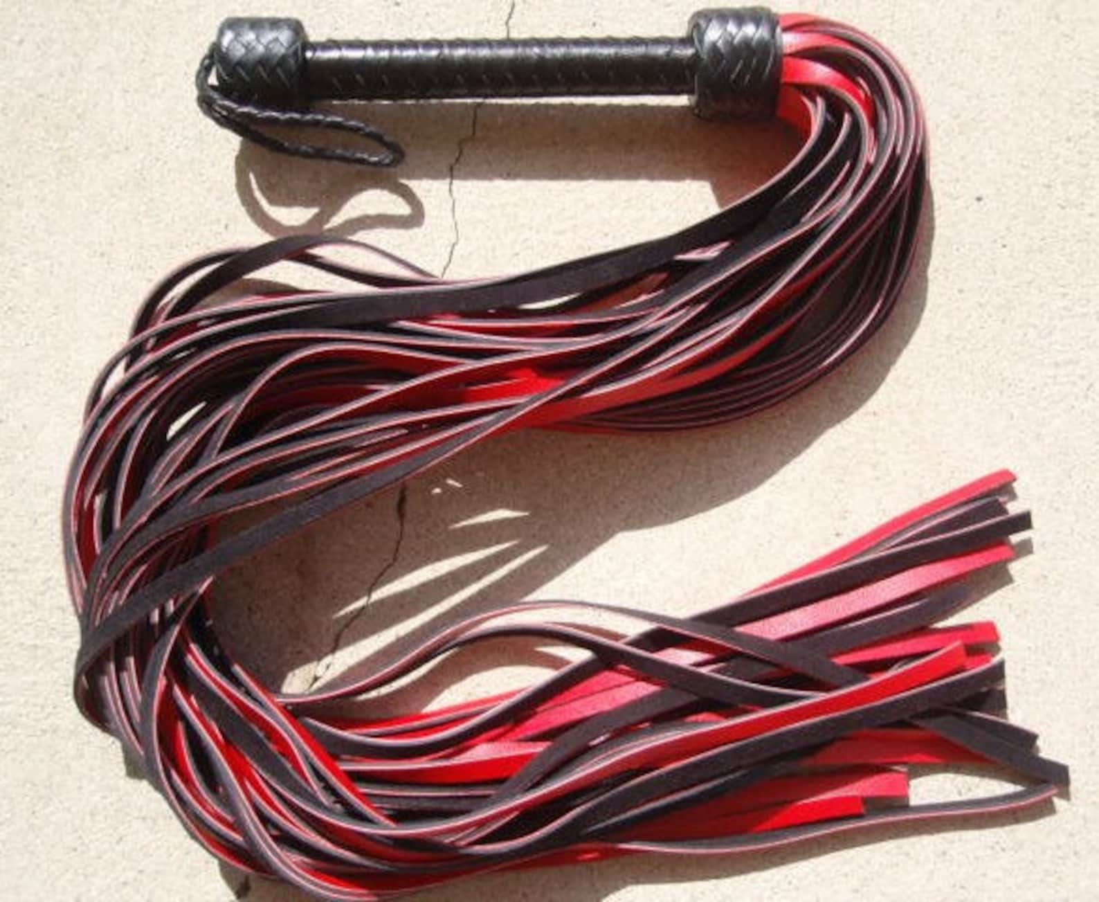 HEAVY LONG THUDDY Grain Leather Flogger 36 Rugged Tails Falls - Etsy
