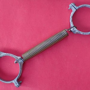 Old Metal Wrist Cuffs With Chain/spring/ring LOCKABLE RESTRAINTS ...