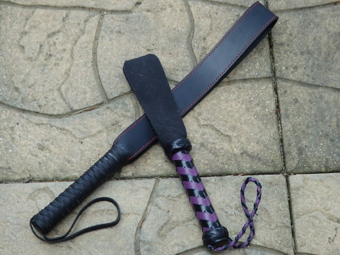 Purple Black LOOPED Paddle / Slapper Your Choice of Style - Etsy
