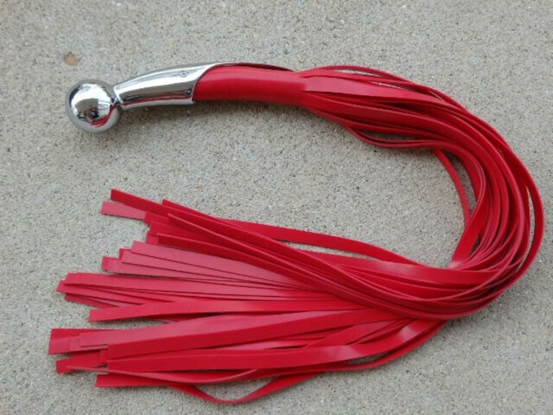 Red Silicone VEGAN Red Flogger - Your Choice - Metal or Silicone Handle ...