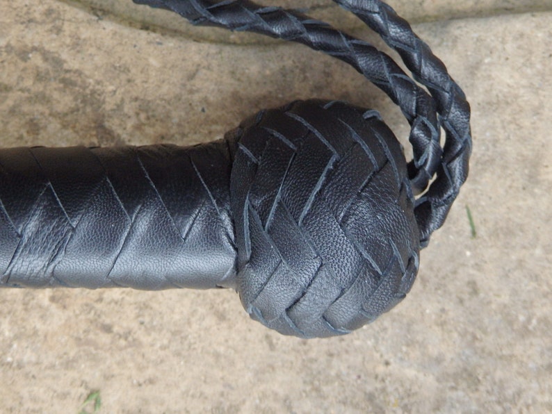 Gorgeous RED ROSE Leather Flogger Cat of 9 Tails | Etsy