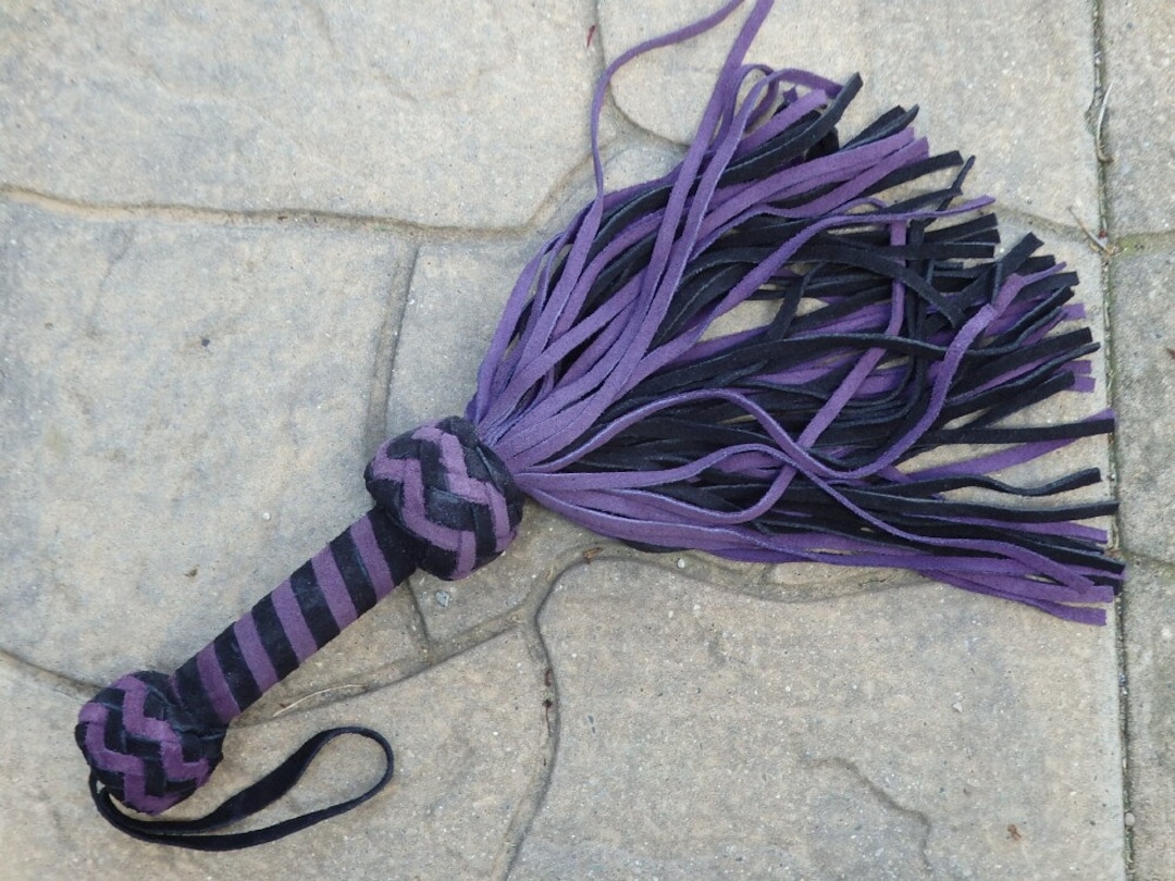 MAGIC MINI Purple Leather Lightweight Short Flogger - 70 Soft Tails - Etsy