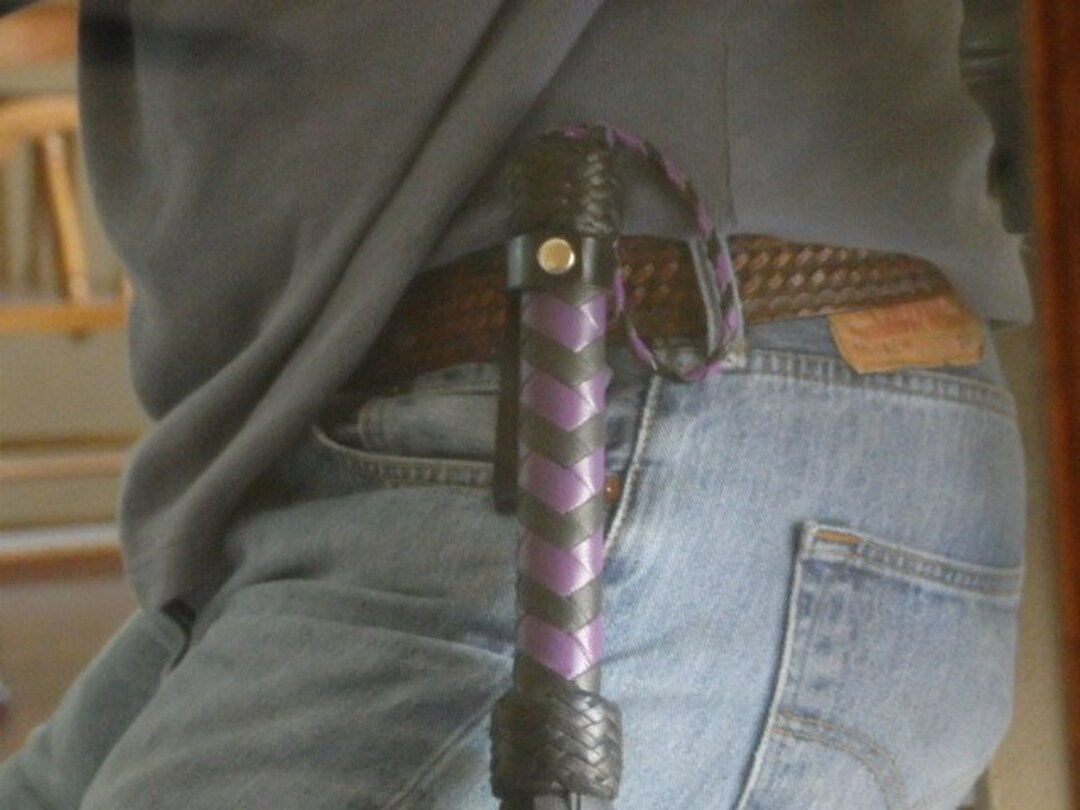 New Black Leather Belt FLOGGER HOLSTER - Holder Carrier - Easy Open and ...