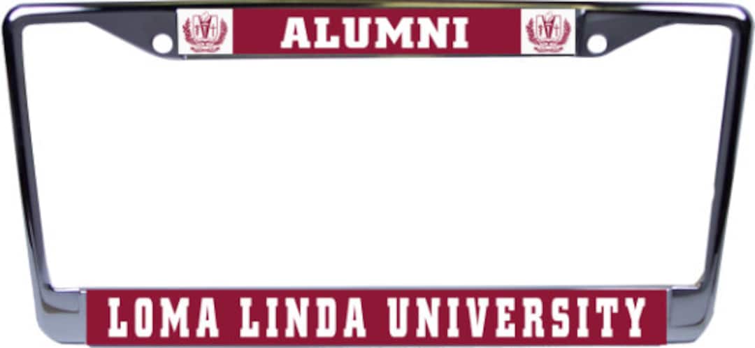 Loma Linda University Alumni Glossy Print Chrome License Plate Frame ...