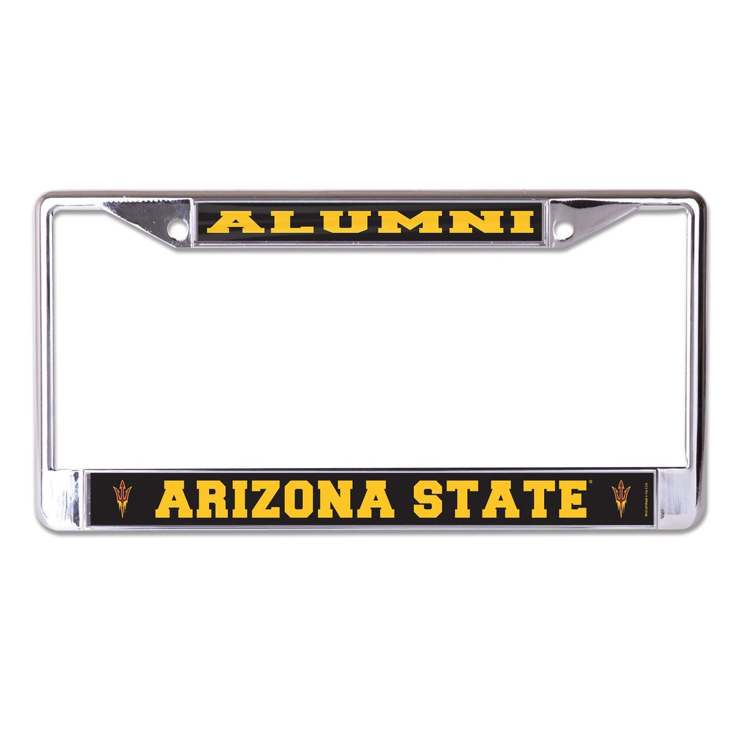 Arizona State University Alumni Pitchfork Logo Chrome License Plate ...
