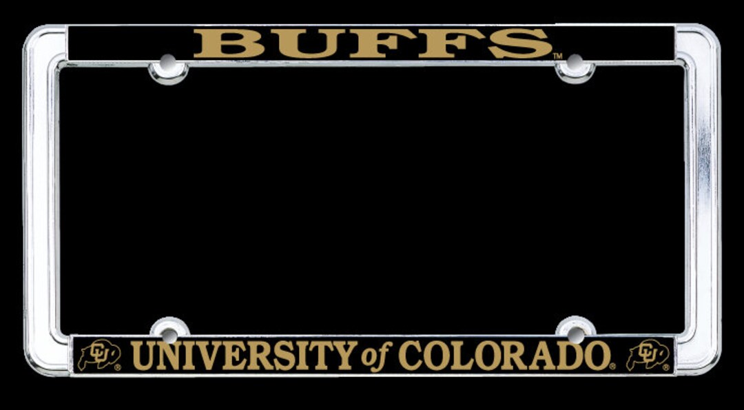 University of Colorado Buffs Raised Letters Chrome License Plate Frame ...