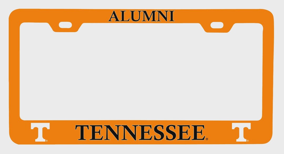 University of Tennessee Alumni Orange Background Metal License Plate ...