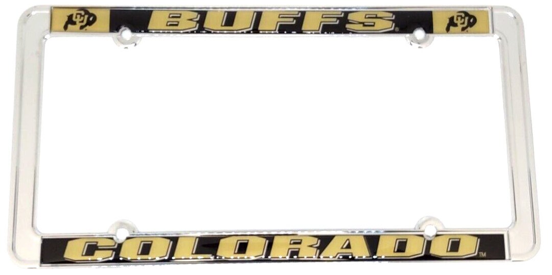 University of Colorado Buffs Glossy Print Chrome License Plate Frame ...