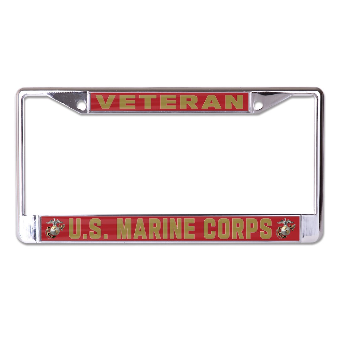 United States Marine Corps Veteran Metal License Plate Frame Officially ...