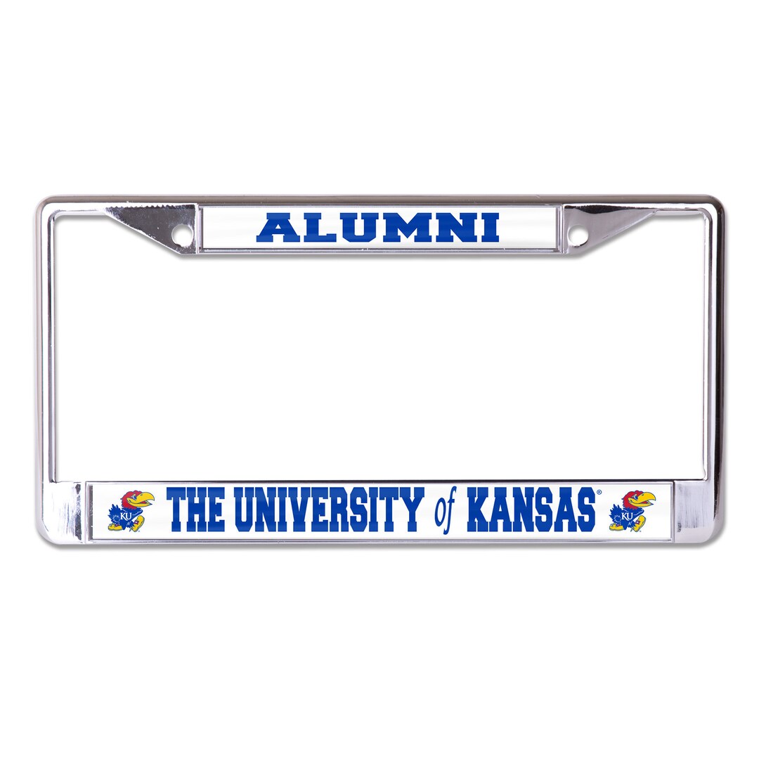 University of Kansas Alumni on Chrome License Plate Frame Officially ...