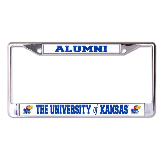 University of Kansas Alumni on Chrome License Plate Frame | Etsy