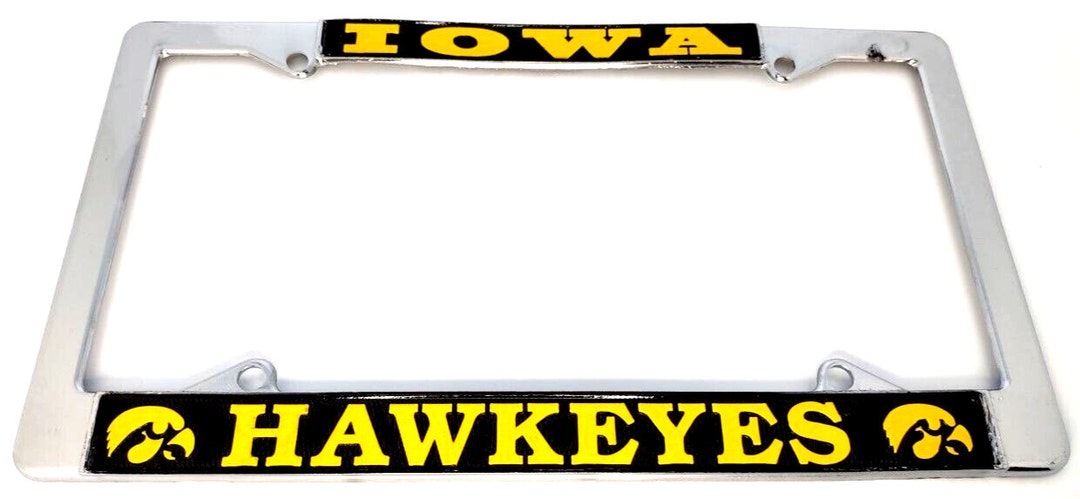 The University of Iowa Hawkeyes Chrome License Plate Frame Officially ...