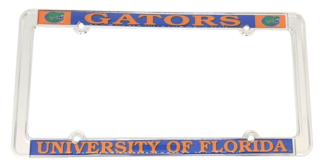 University of Florida Gators Glossy Print Chrome License Plate Frame ...