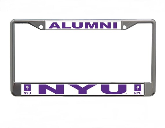 New York University Alumni NYU Logo Chrome License Plate - Etsy