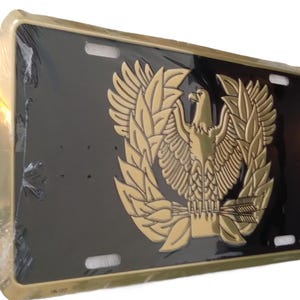 United States Army Warrant Officer Crest in Gold on Black Embossed ...