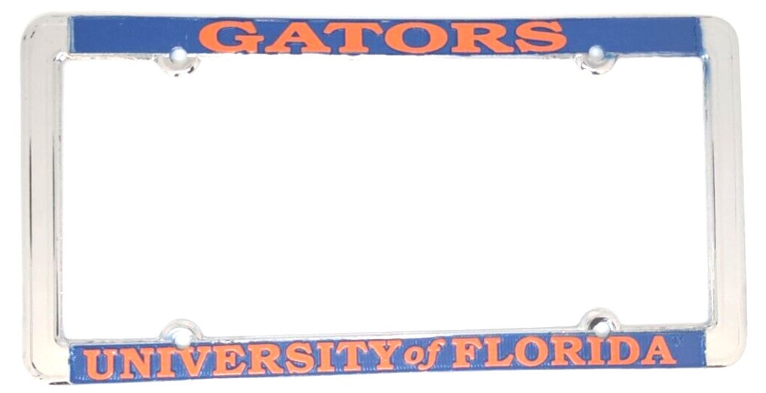 University of Florida Gators Raised Letters Chrome License Plate Frame ...