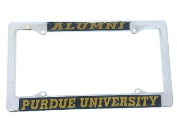 Purdue University Alumni Raised Letters Chrome License Plate | Etsy