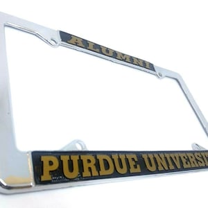 Purdue University Alumni Raised Letters Chrome License Plate Frame ...