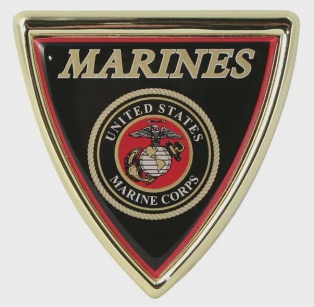 United States Marine Corps With Crest Auto Emblem 3 In. X 3 In ...