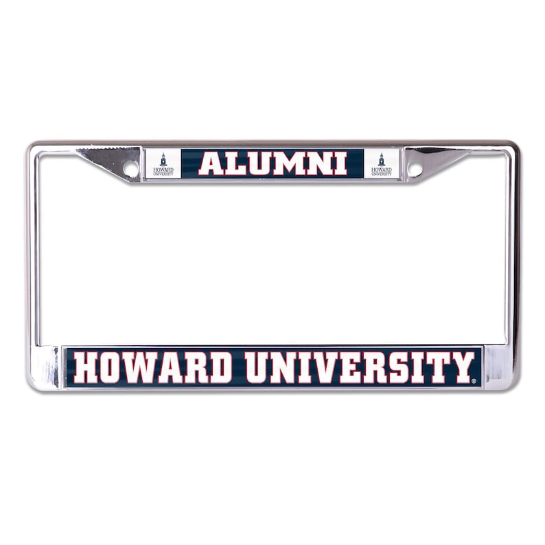 Howard University Alumni Chrome License Plate Frame Officially Licensed ...