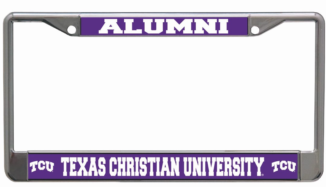 Texas Christian University TCU Alumni Chrome License Plate Frame ...