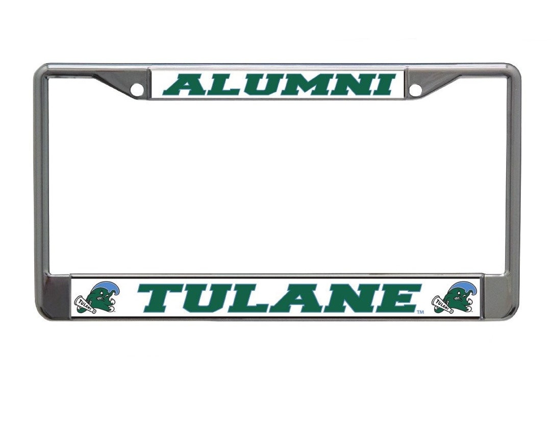 Tulane University Alumni Chrome License Plate Frame Officially Licensed ...