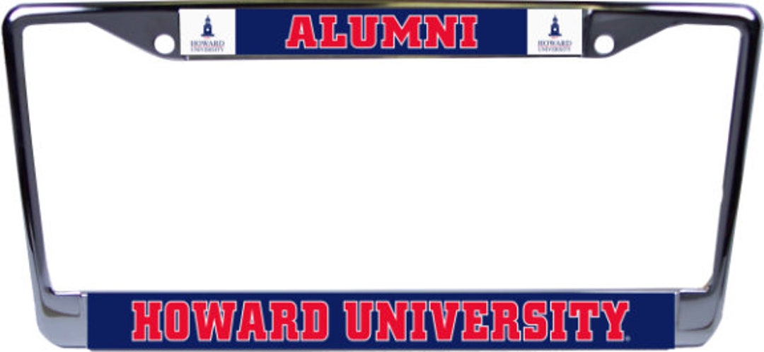 Howard University Alumni Chrome License Plate Frame Officially Licensed ...