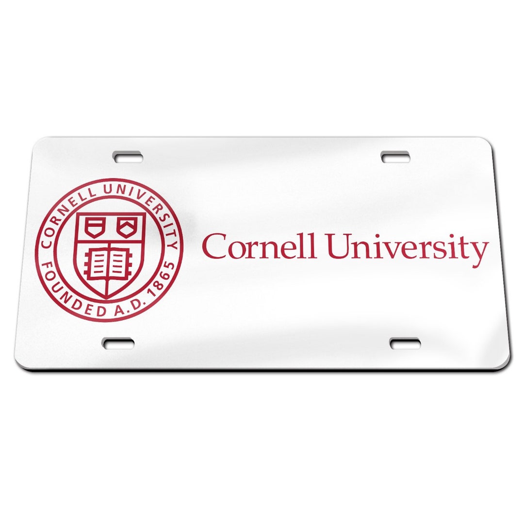 Cornell University Glossy White License Plate Officially Licensed ...