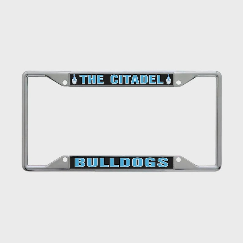 The Citadel Bulldogs Chrome License Plate Frame Officially Licensed ...
