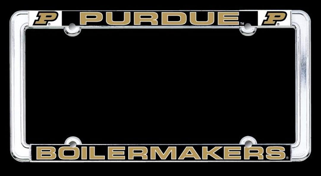 Purdue Boilermakers Glossy Print Chrome License Plate Frame Officially ...