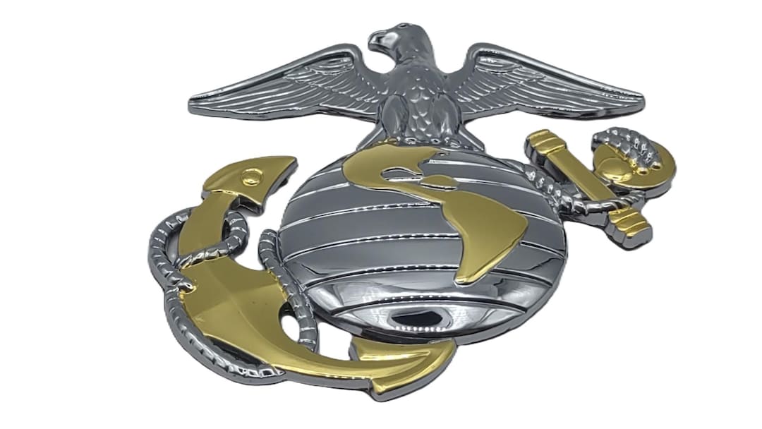 United States Marines EGA Premium 3D Auto Chrome Emblem 3.25 Inches X 3 ...