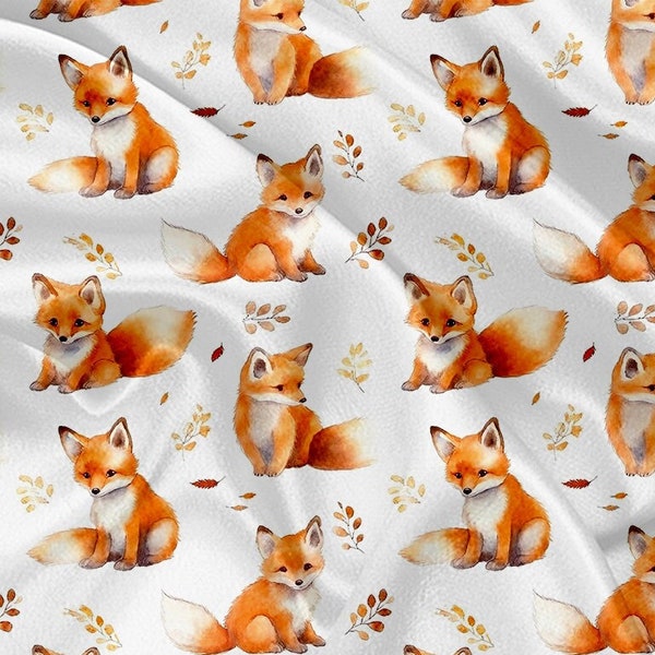 Fox Print Fabric - Etsy
