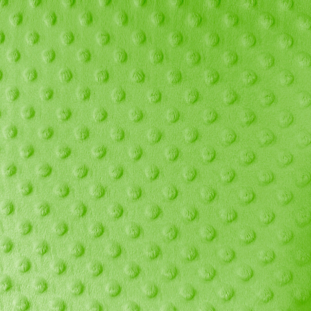 Minky Dot Fabric Lime Green - Minky Fabric by the Yard - Dimple Minky ...