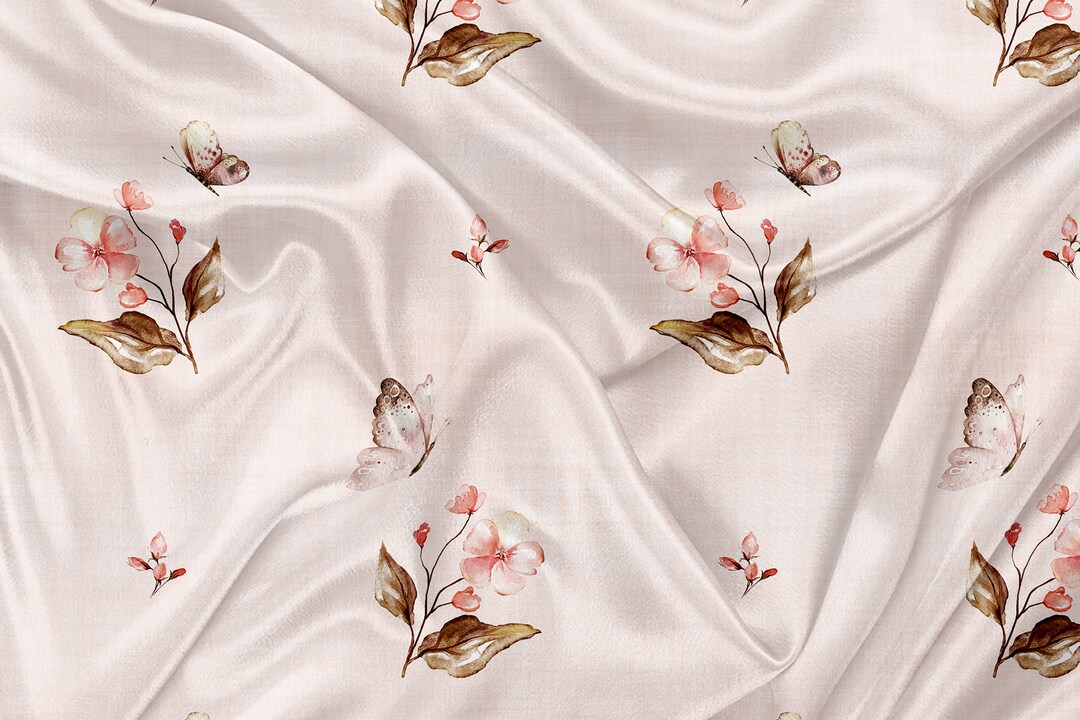 Printed Minky Fabric Flower and Rabbit Print - Minky Fabric by the Yard ...