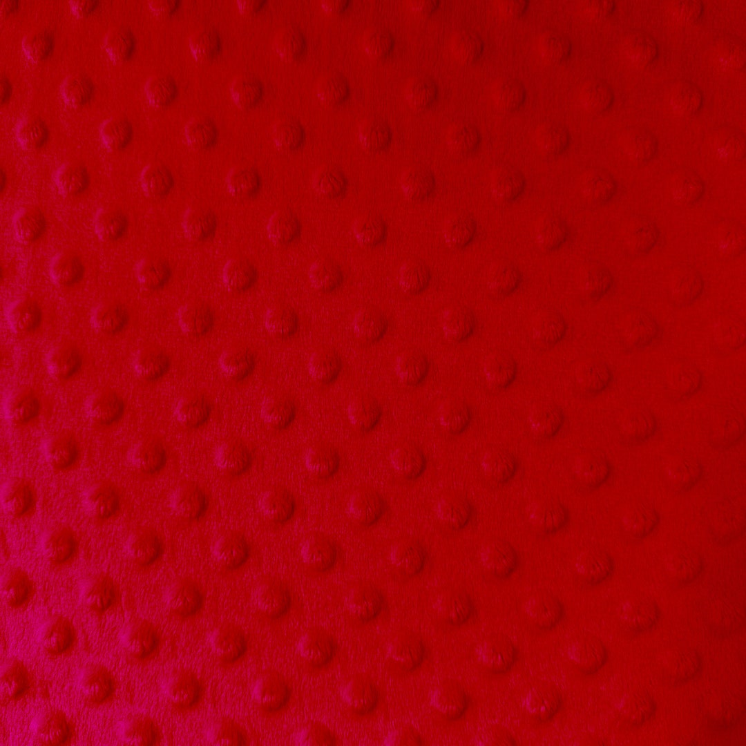 Minky Dot Fabric Red - Minky Fabric by the Yard - Dimple Minky ...
