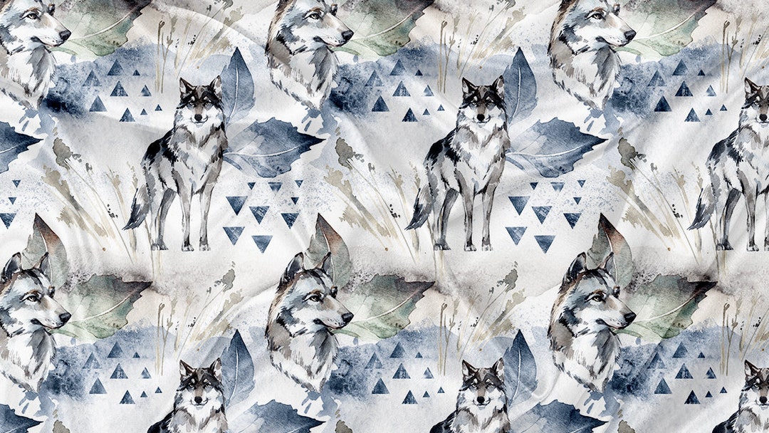 Printed Minky Fabrics Wolf Print - Minky Fabric by the Yard - Etsy