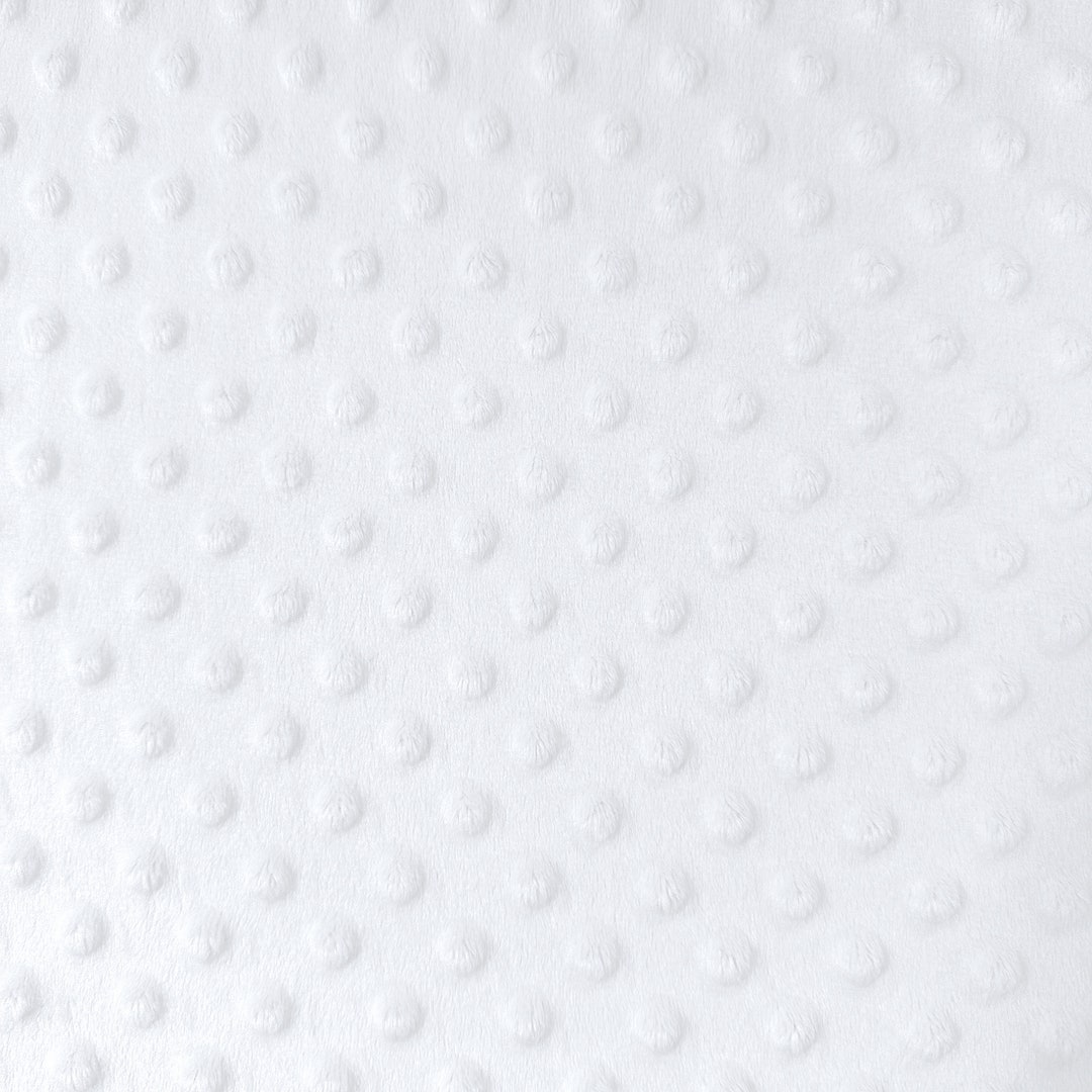 Minky Dot Fabric White - Minky Fabric by the Yard - Dimple Minky ...
