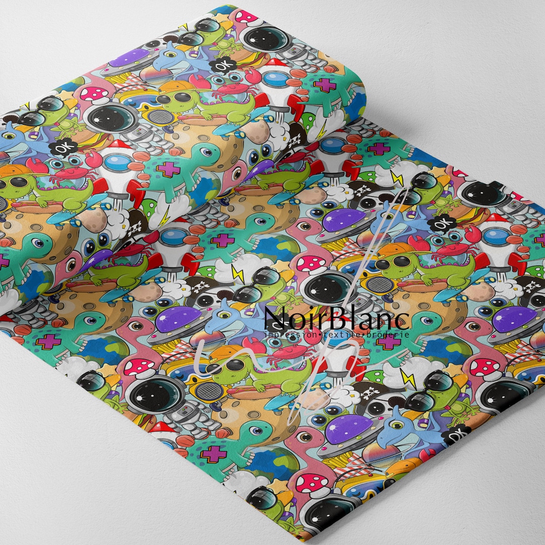 Fabrics - 25 Differents Type of Fabric - Print Funny Groovy Mix - Etsy