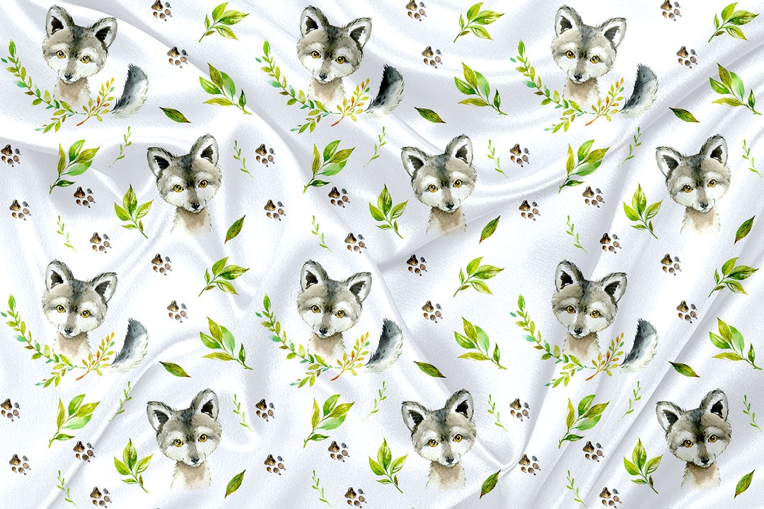 Printed Minky Fabric Wolf Print - Minky Fabric by the Yard - Etsy
