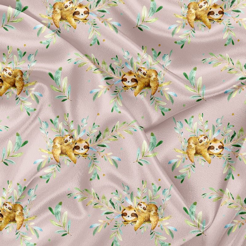 Sloth Fabric - Etsy