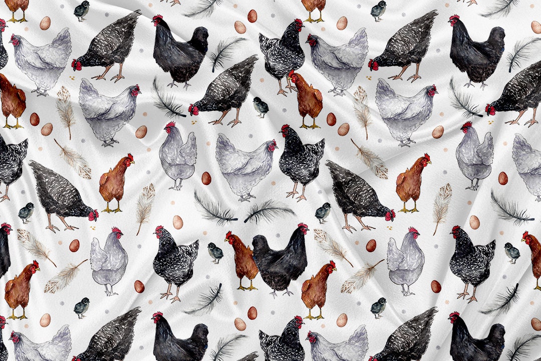 Printed Minky Fabrics Chicken - Chicks - Farm Animal - Etsy