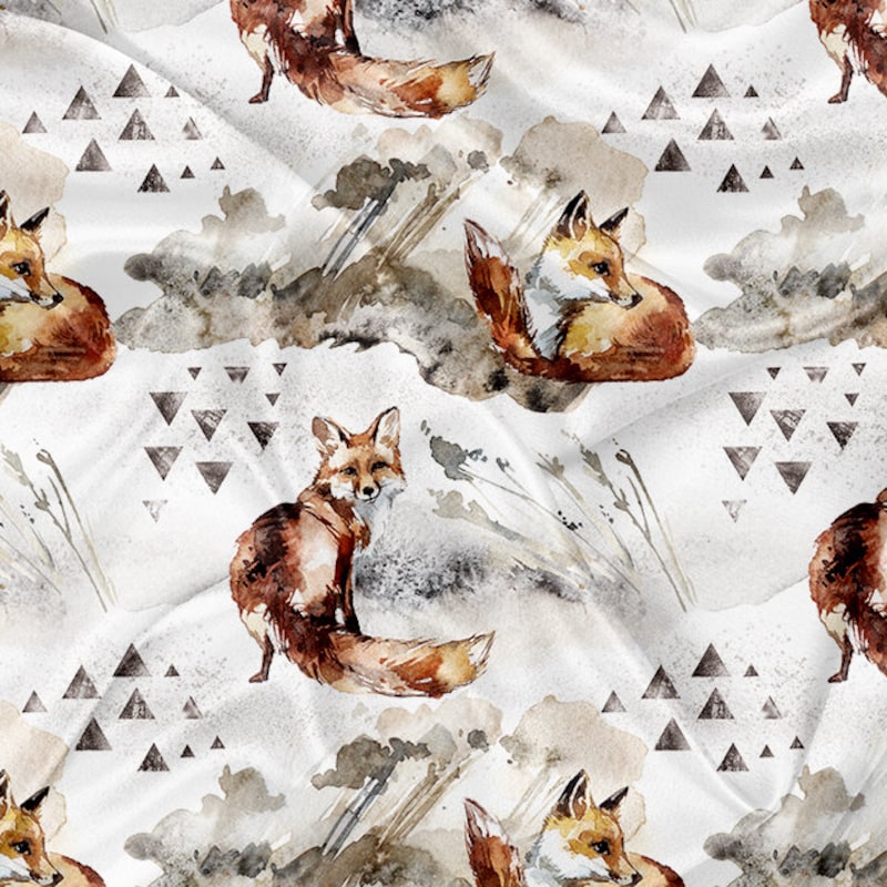 Fox Print Fabric - Etsy
