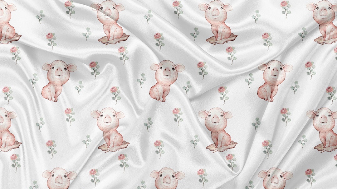 Printed Cuddle Minky Pig Print Minky Fabric by the Yard - Etsy
