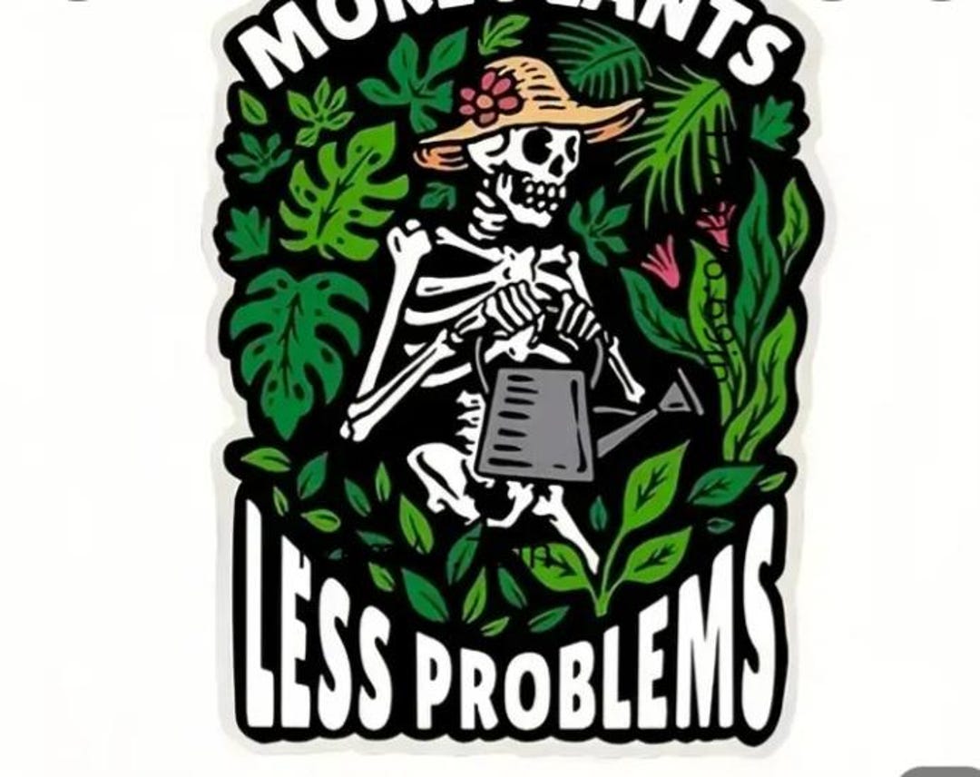 More Plants Less Problems STICKER Plant Lover Greenery - Etsy