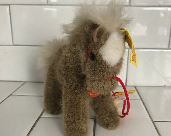 Steiff Stompy Baby Horse Colt Plush Animal 1970's Mohair 5 1/4 Tall Ear ...
