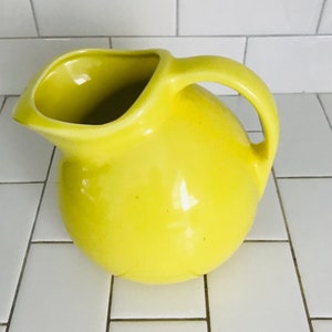 Bright Yellow Pitcher Pottery Beautiful Size Style and Shape Farmhouse ...