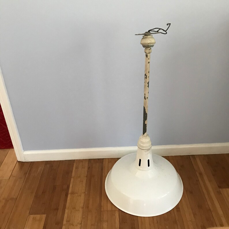Vintage Enameled Light Fixture & Electrical Pole Ceiling - Etsy